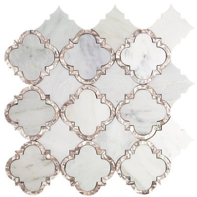 TileBar Cassie Chapman Eva Polished Marble And Mother Of Pearl 4 ...