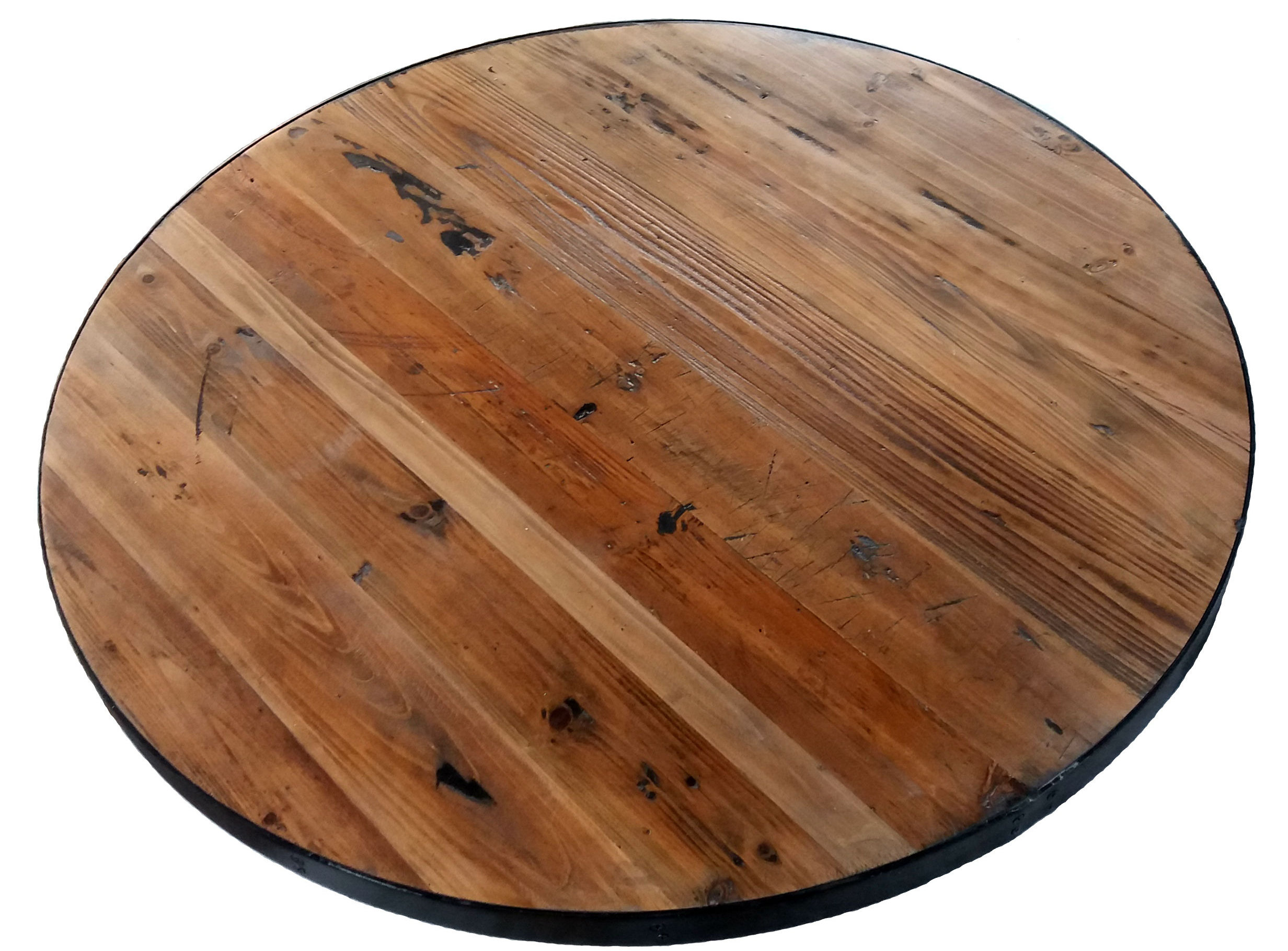 Heirloum The Rustic Prairie Round Table Top with Metal Edge & Reviews ...