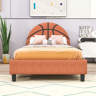 Zoomie Kids Upholstered Twin Platform Bed with Basketball Design ...