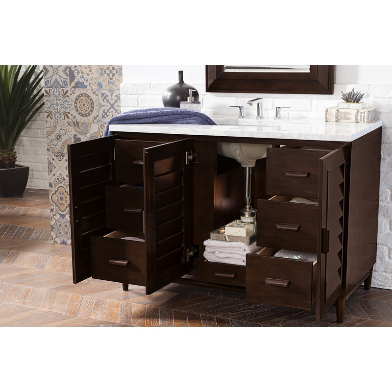 Winston Porter Broeder 48'' Single Bathroom Vanity with Stone Top ...