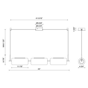 Kuzco Lighting Hilo 3 - Light LED Kitchen Island Pendant | Wayfair