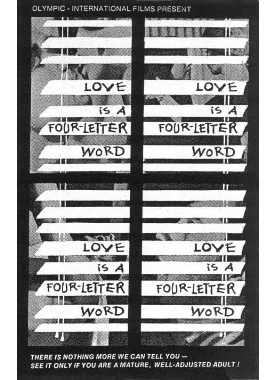 Posterazzi Pop Culture Graphics Love Is A Four Letter Word Movie Poster ...