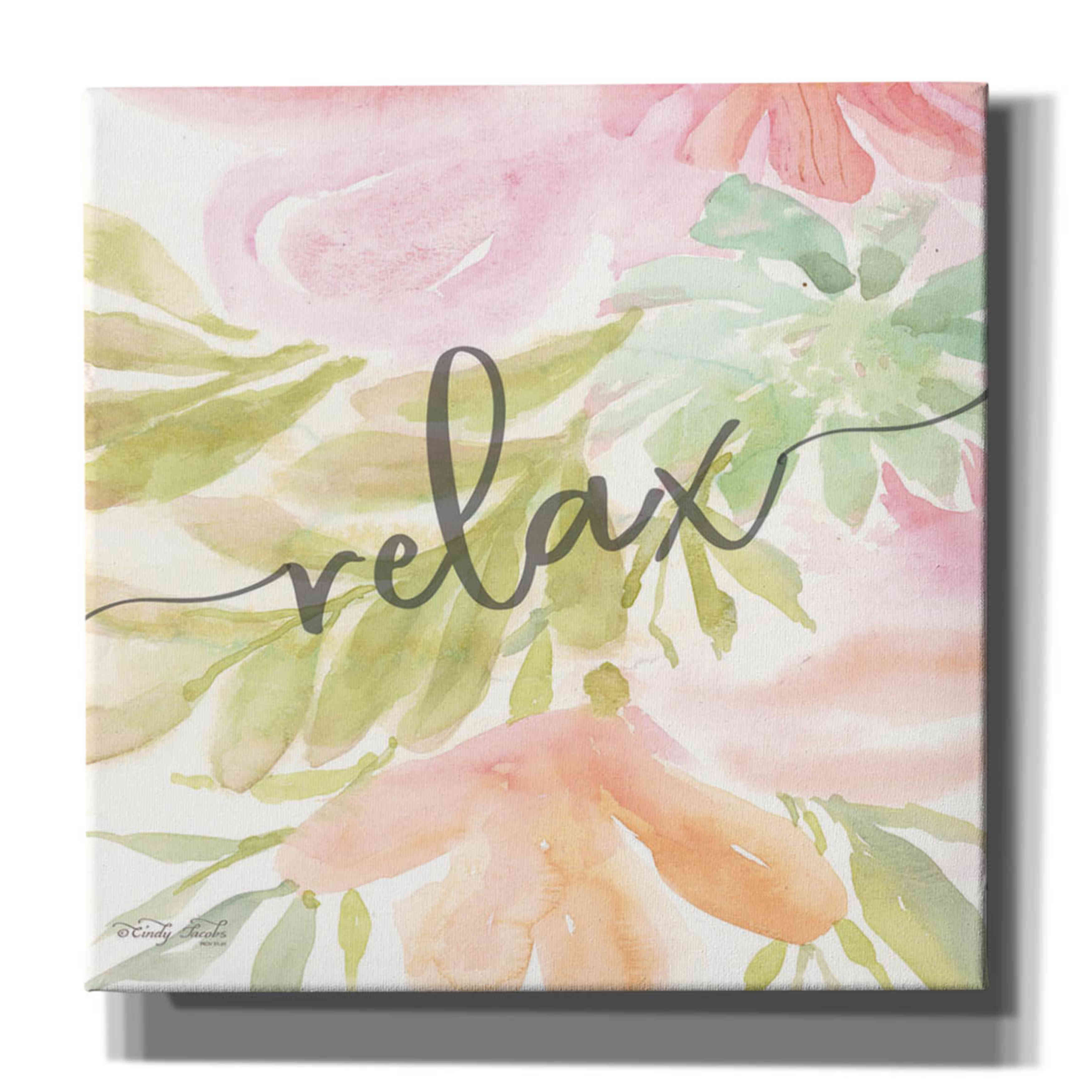 Trinx Epic Graffiti 'Floral Relax' By Cindy Jacobs, Canv Floral Relax ...