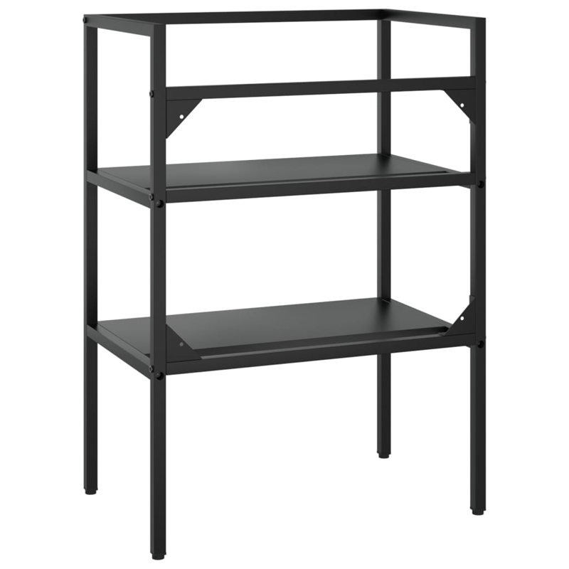 Vidaxl Bathroom Washbasin Frame Black 23.2" X 15" X 32.7" Iron | Wayfair