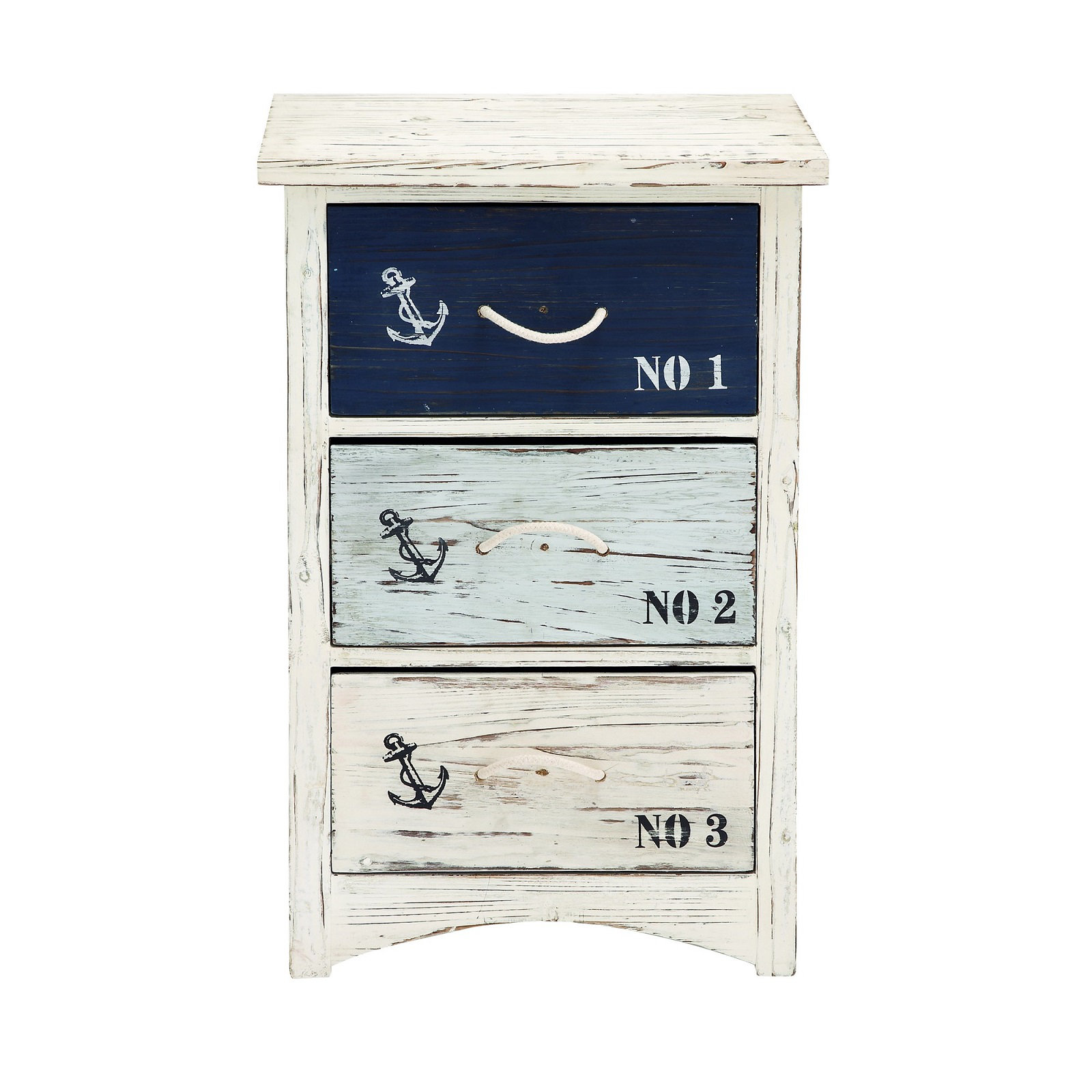 Longshore Tides Malibu 3-drawer Nautical Nightstand Chest Accent ...