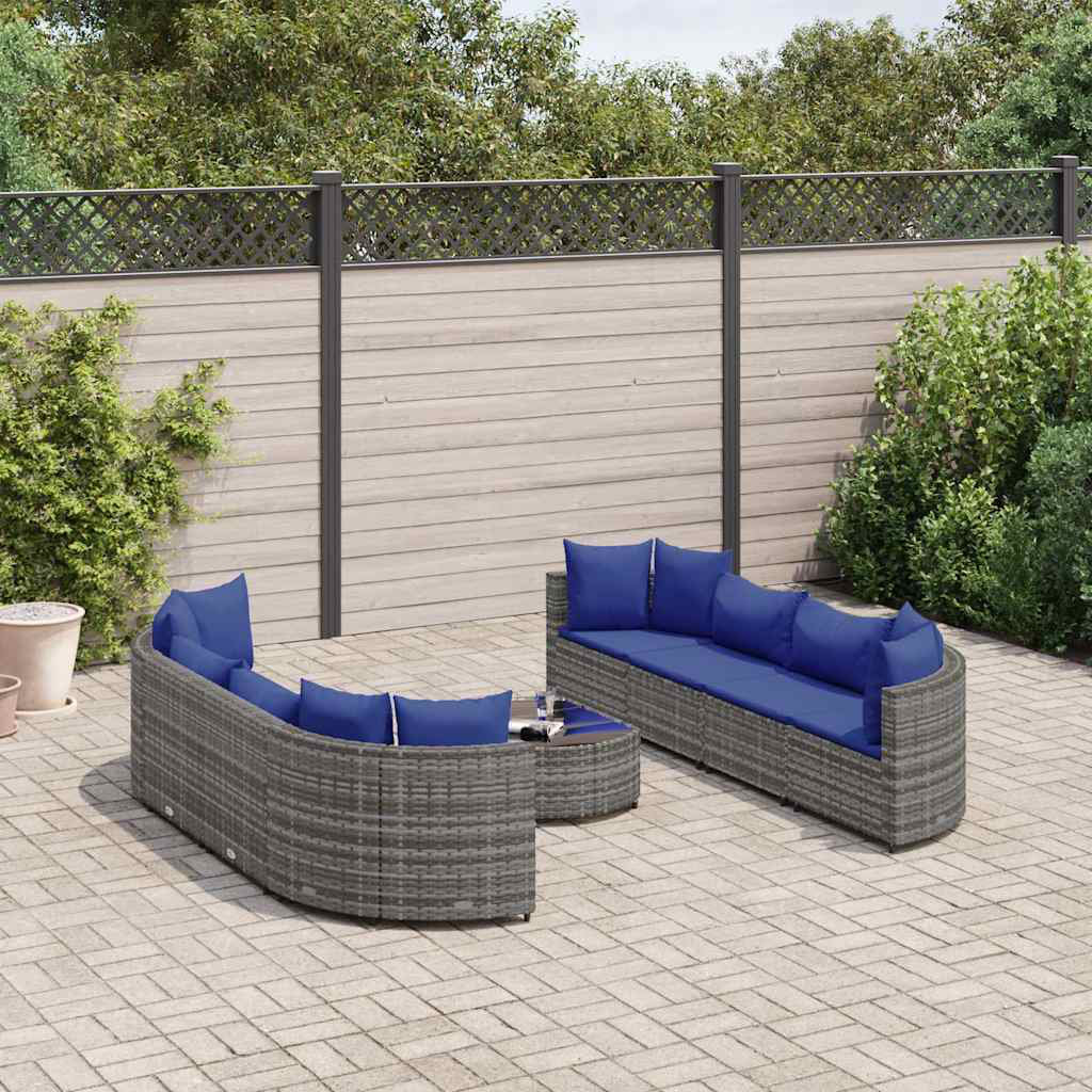 One Allium Way® Patio Sofa Set Set Of 8 Grey | Wayfair