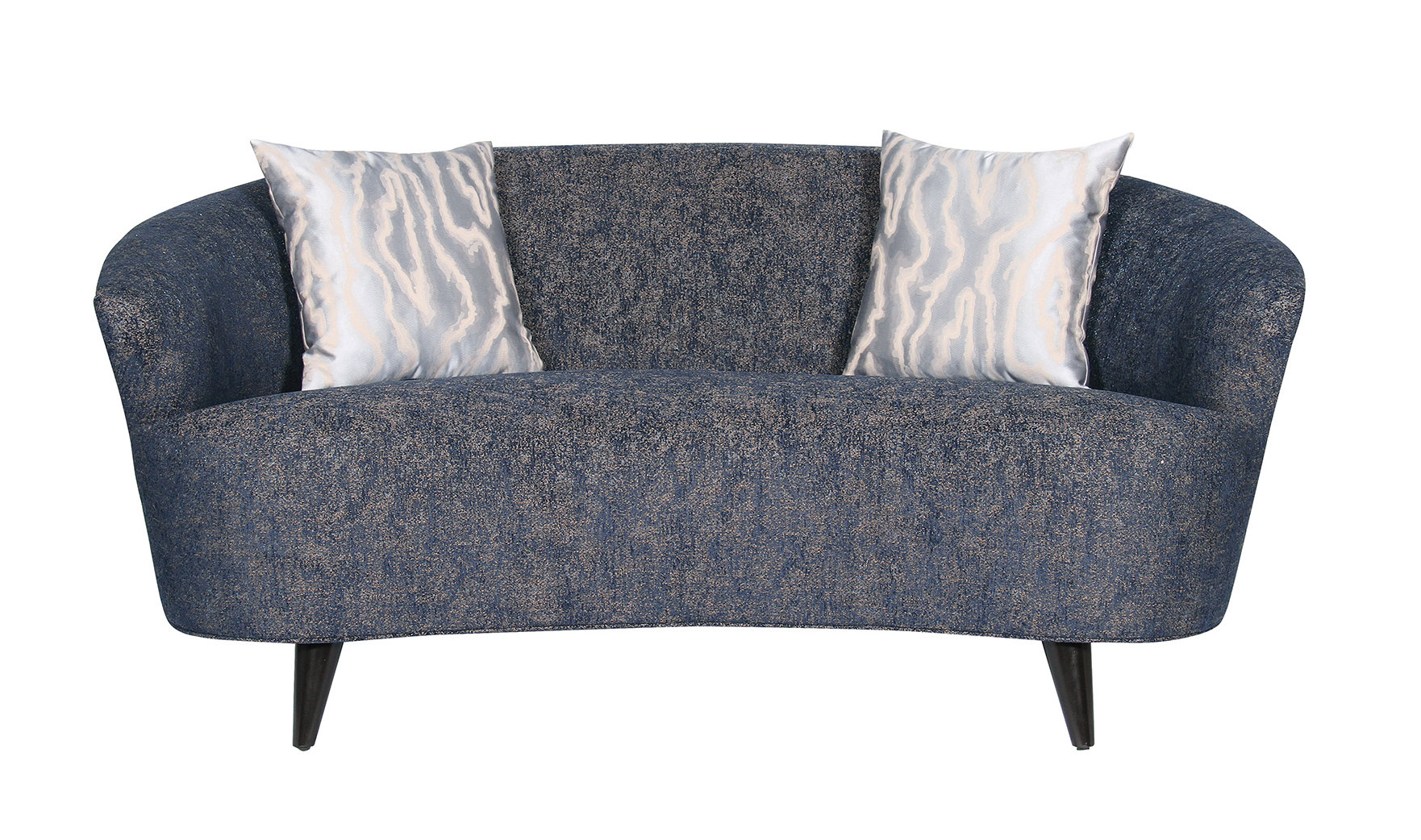 Corrigan Studio® Coffield 69" Tuxedo Arm Curved Loveseat | Wayfair