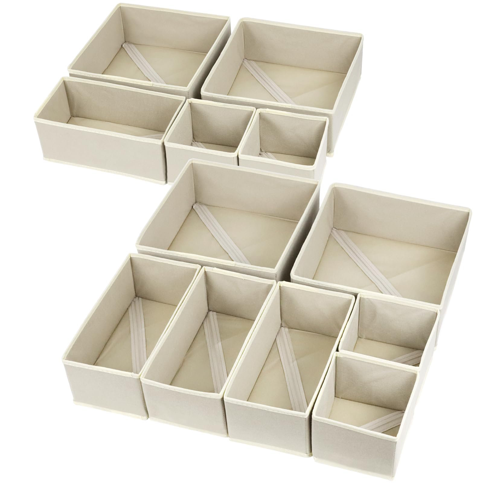 Hokku Designs 12 Pack Drawer Organizers, Drawer Dividers Storage Bins ...