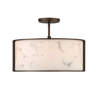 Everly Quinn Buchanan Hellenic Bronze With Alabaster Semi Flush | Wayfair
