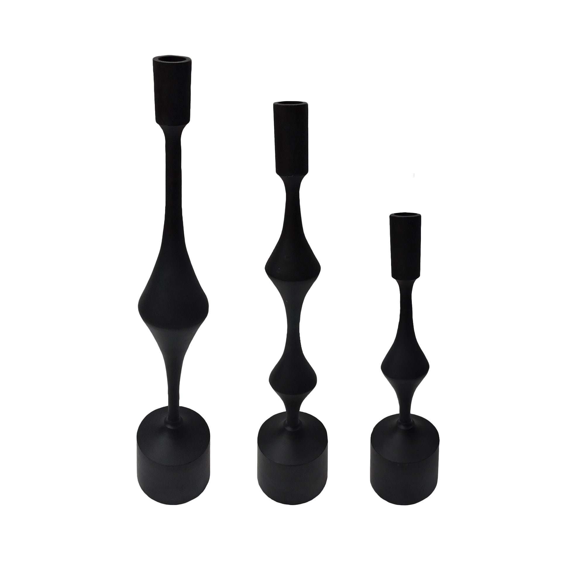 Indigo Road by Egypt Sherrod Ember Black Metal Candlesticks | Wayfair