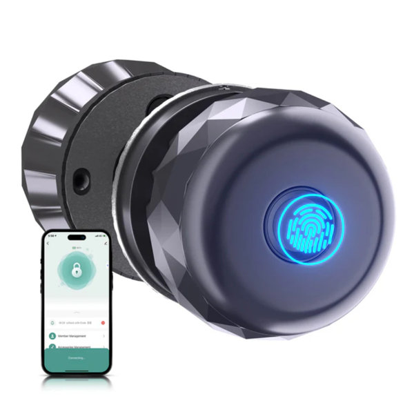 Blacksmith Fingerprint Door Knob, Smart APP Control Lock Deadbolt ...