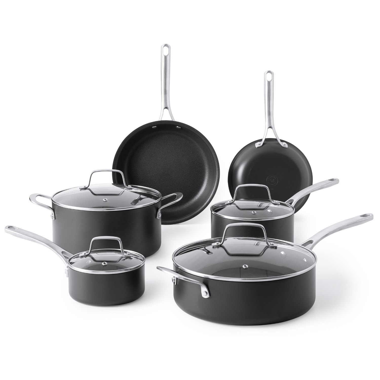 Martha Stewart Bosworth 10 Piece Hard Anodized Nonstick Aluminum ...
