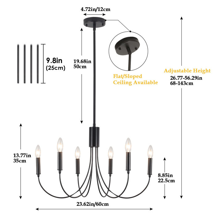 Wrought Studio Clerise 6 - Light Dimmable Classic / Traditional ...