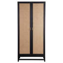 Dovetail Furniture Royette 78-Inchtall Exotic Wood And Rattan 2-Door ...