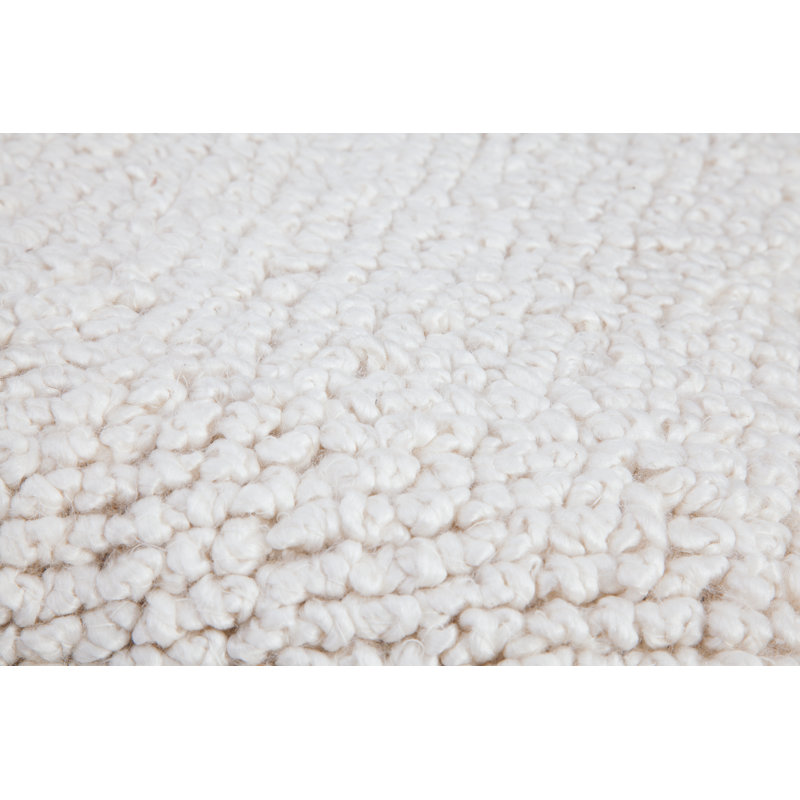 Wade Logan® Behlau Ivory Boucle Single Accent Stool & Reviews | Wayfair