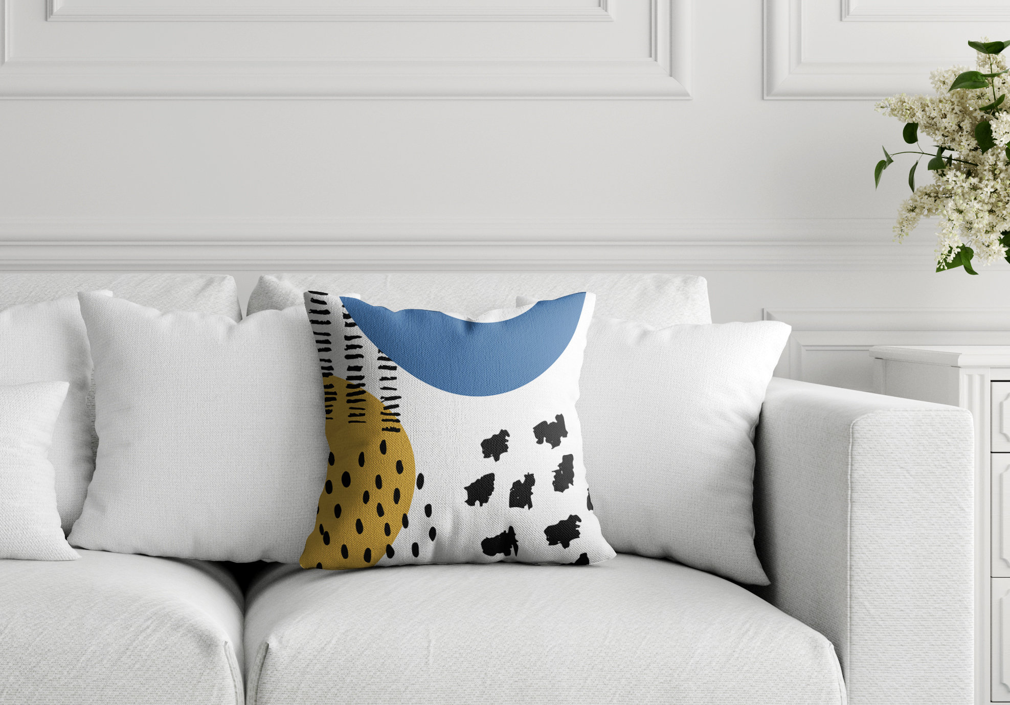 ULLI HOME Norma Scandinavian Inspired Mid-Century Abstract Indoor Throw ...