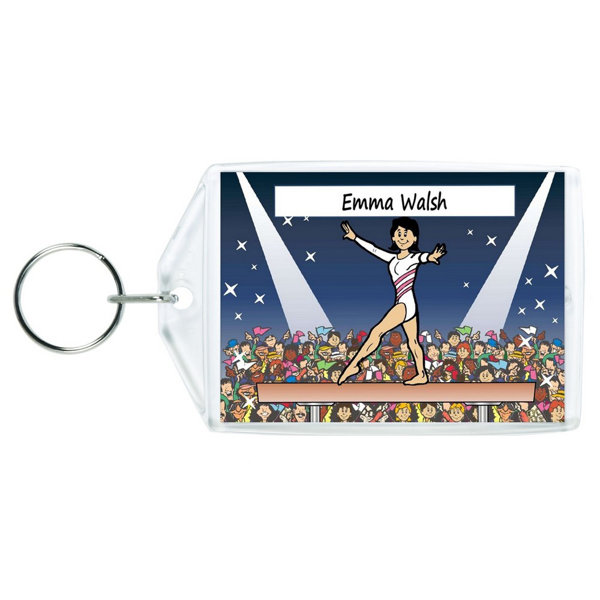 Printed Perfection Personalized Gymnastics - Female Acrylic Key Chain ...