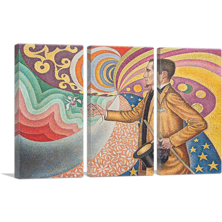 ARTCANVAS " Portrait Of Felix Feneon 1890 " by Paul Signac 3 - Pieces ...