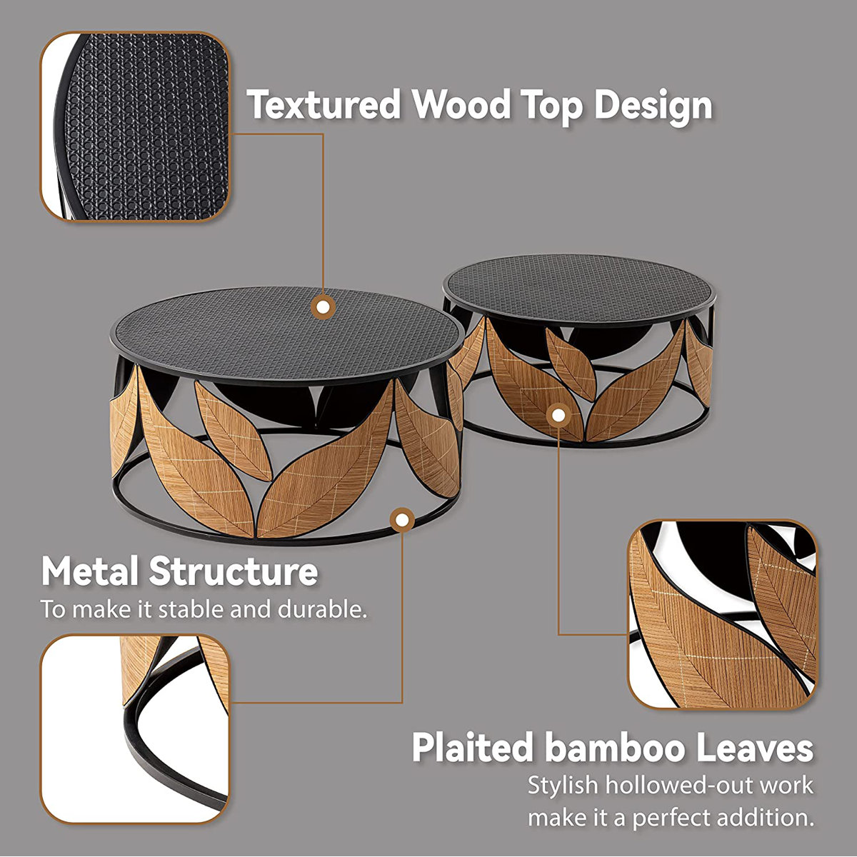 Wildon Home® Mayhew Junction Frame 2 Nesting Table Set | Wayfair