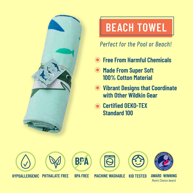 Wildkin 100% Cotton Beach Towel & Reviews | Wayfair