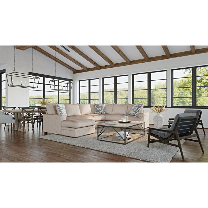 Wade Logan® Azjah 123" Wide Right Hand Facing Sectional with Chaise ...