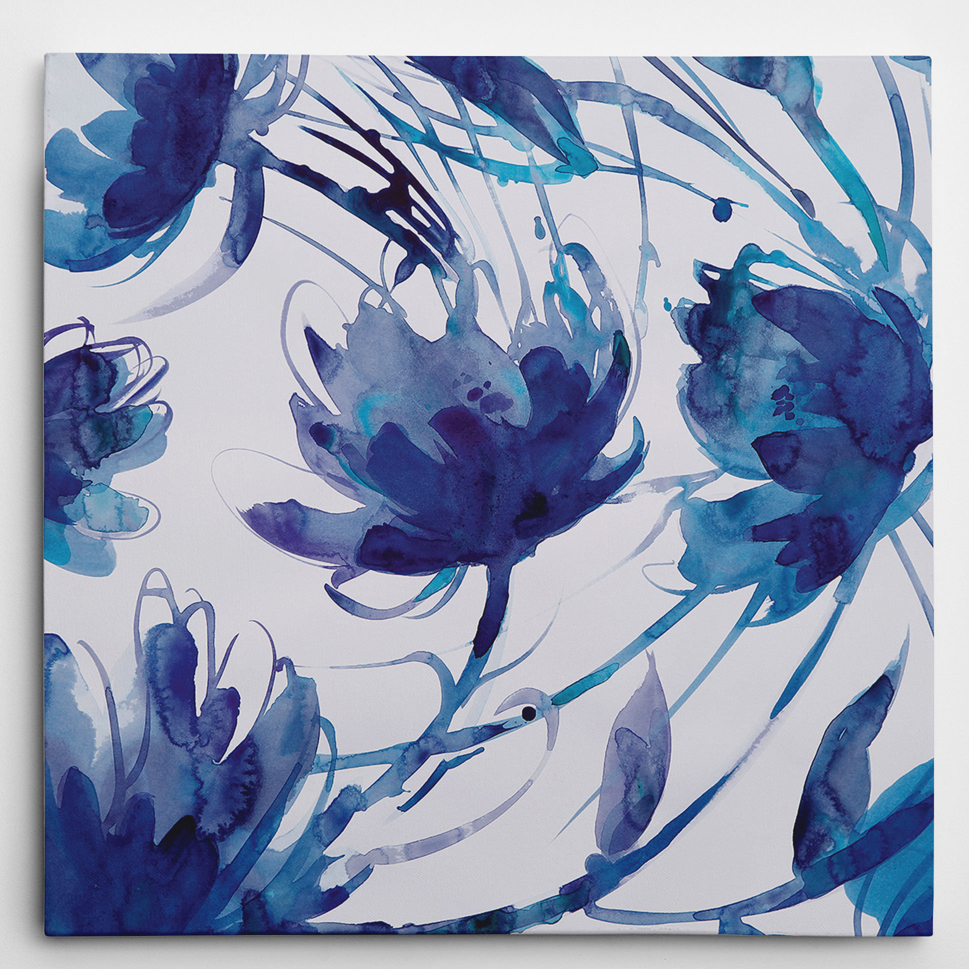 Wexford Home 'Indigo Swirl II' by Theresa Troise Heidel Painting Print ...