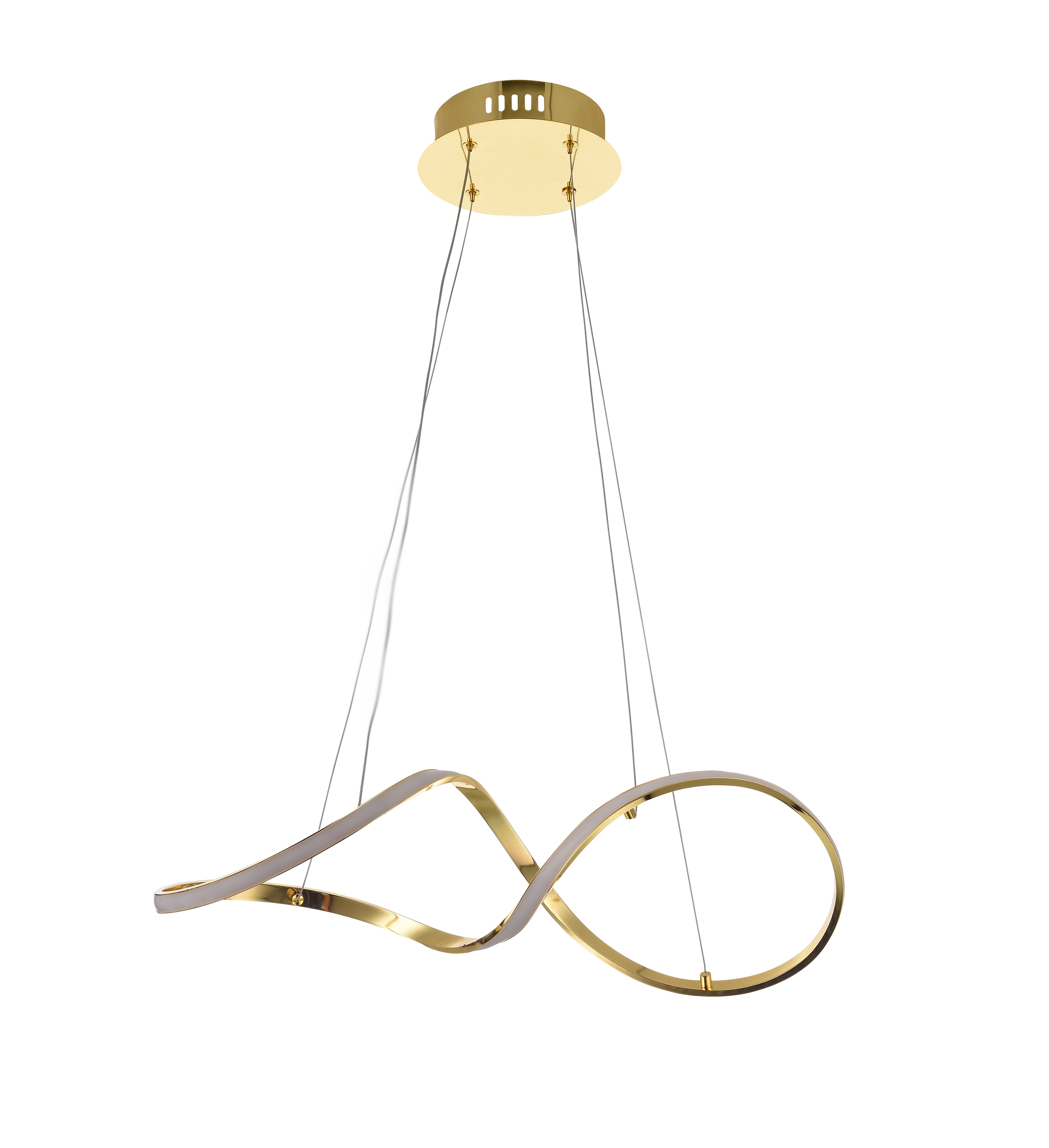 Wade Logan Atavion Chrome LED Wavy Chandelier - Wayfair Canada