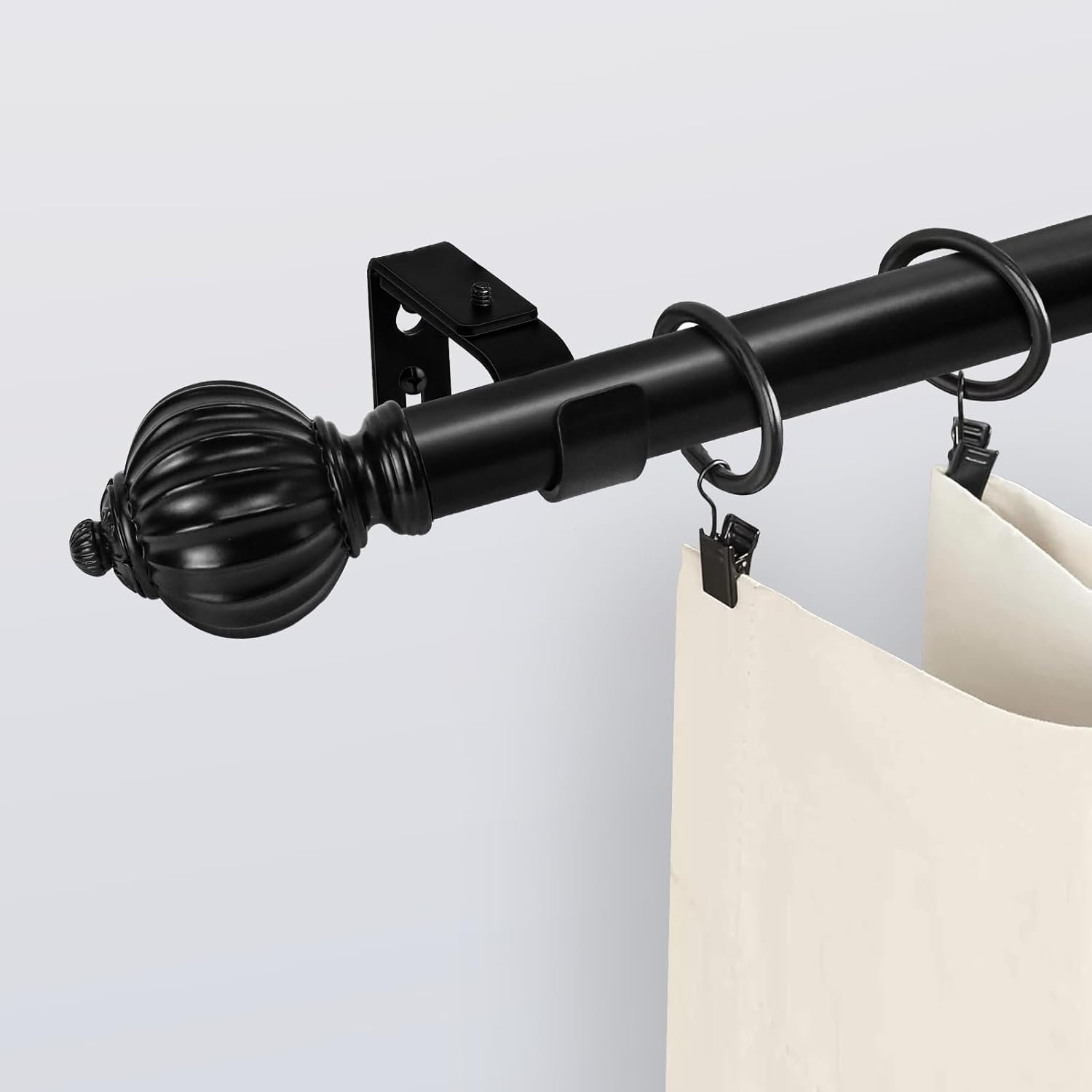 SOSHNA Tringles à rideaux noires pour fenêtres 48 à 84 pouces - Wayfair ...