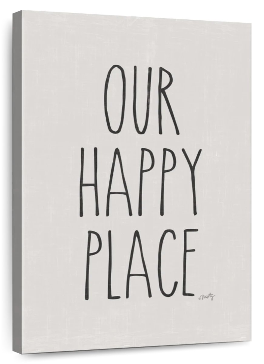 Trinx Our Happy Place Print Wall Sign | Wayfair