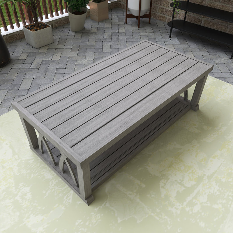 Gracie Oaks 46 In. W Rectangular Outdoor Patio Table | Wayfair