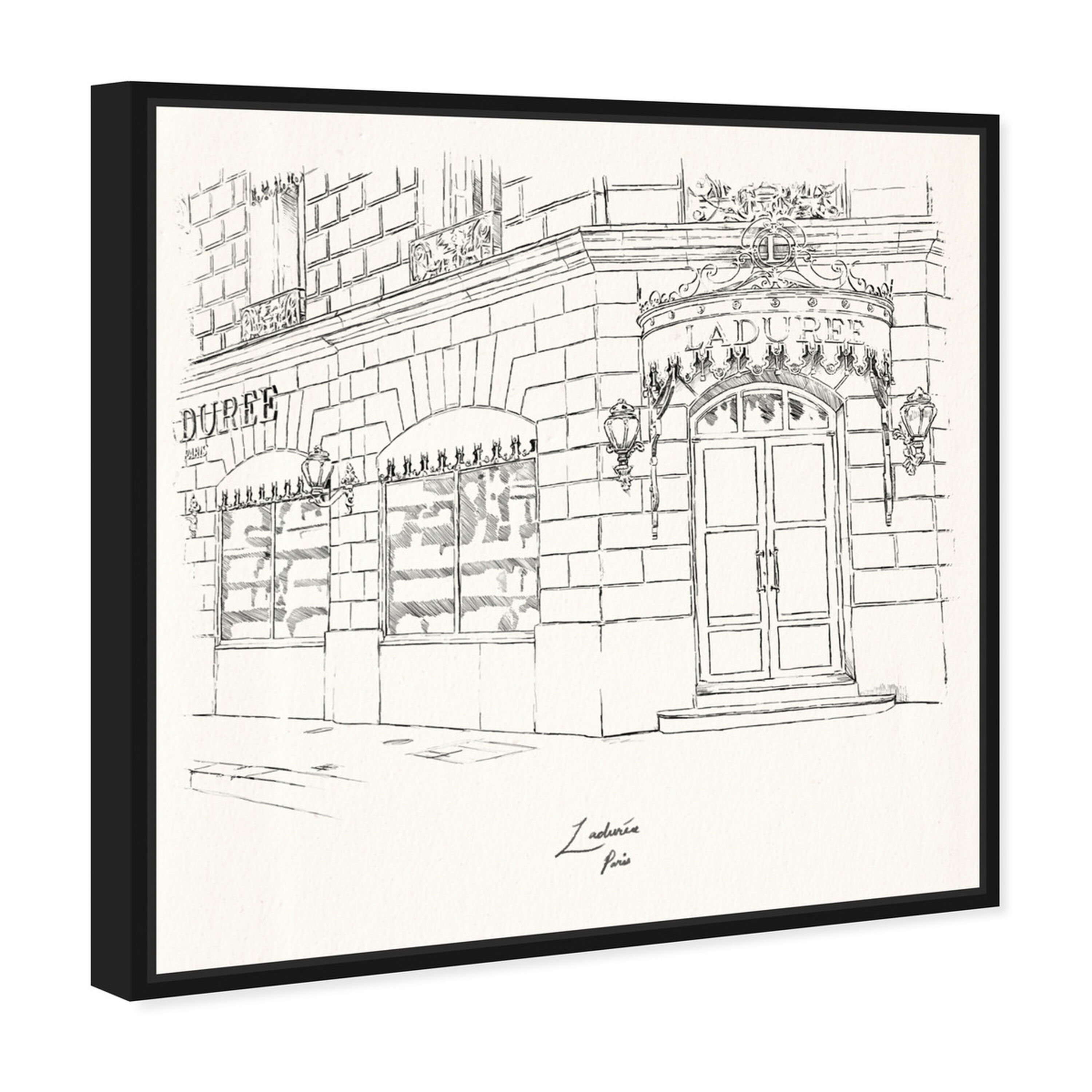 Oliver Gal Laduree Champs Elysees - Floater Frame Painting - Wayfair Canada