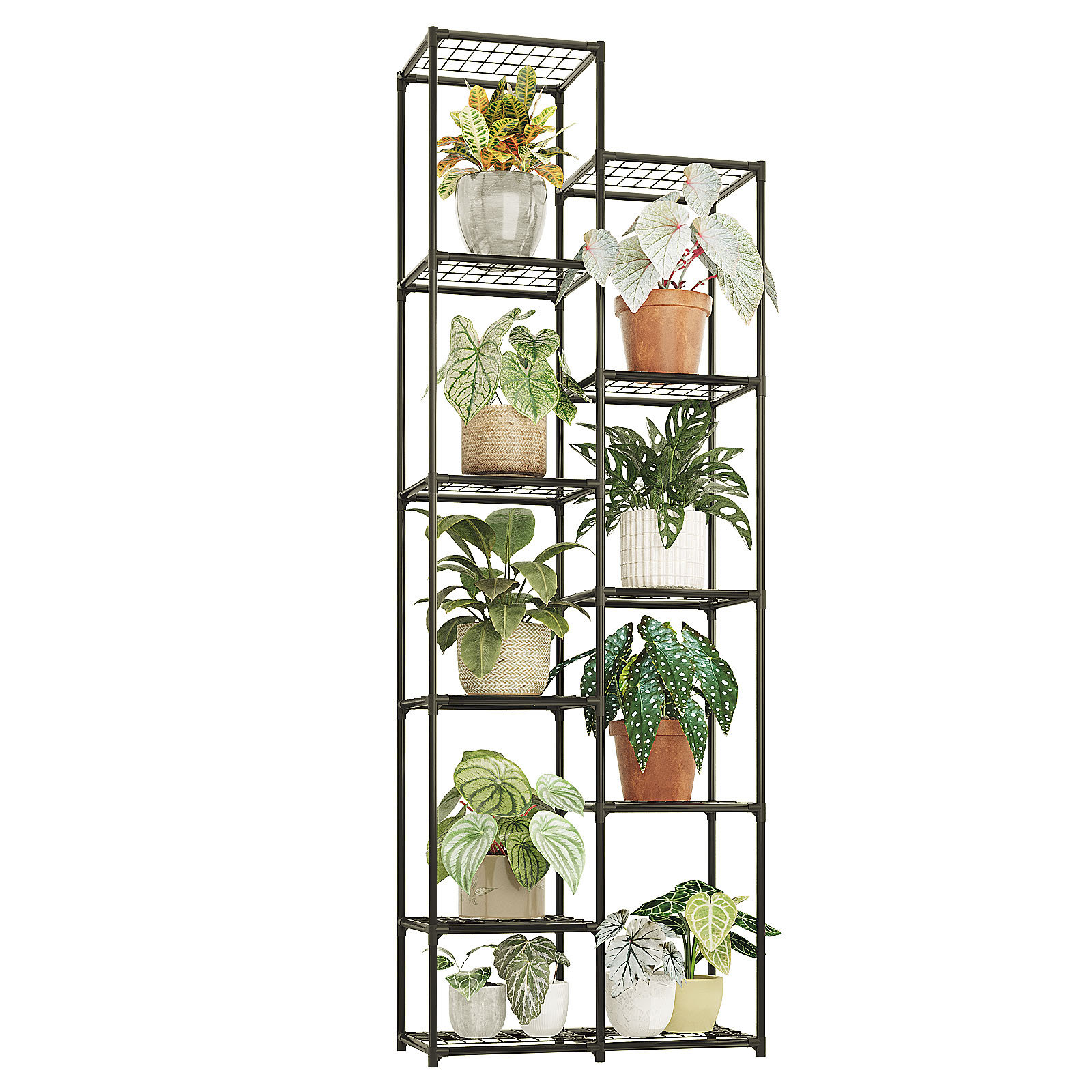 Latitude Run® Tall Plant Stand Indoor Outdoor Metal Plant Shelf ...