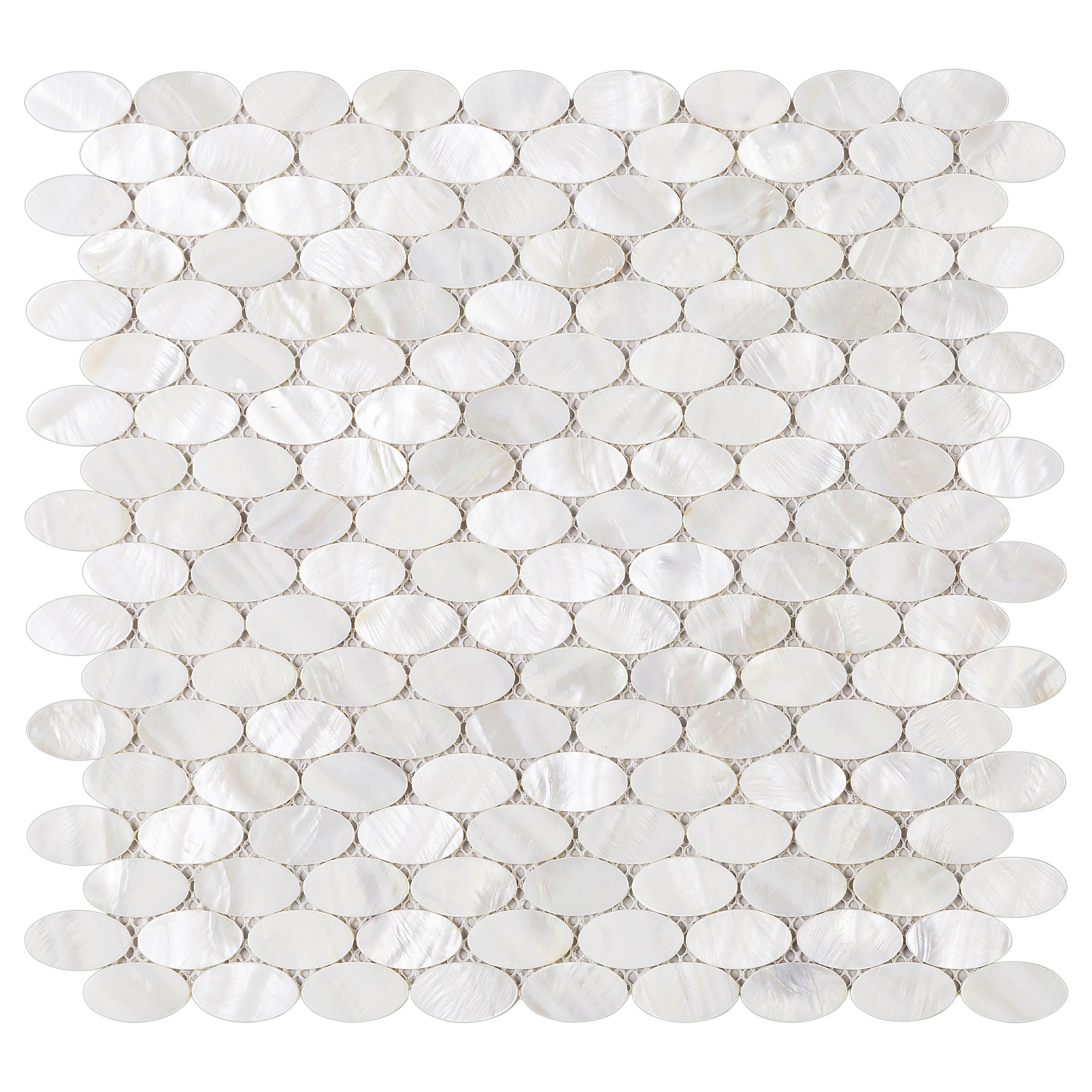 Supreme Tile Mother of Pearl 1" x 1" Seashell Grid Mosaic Wall Tile ...