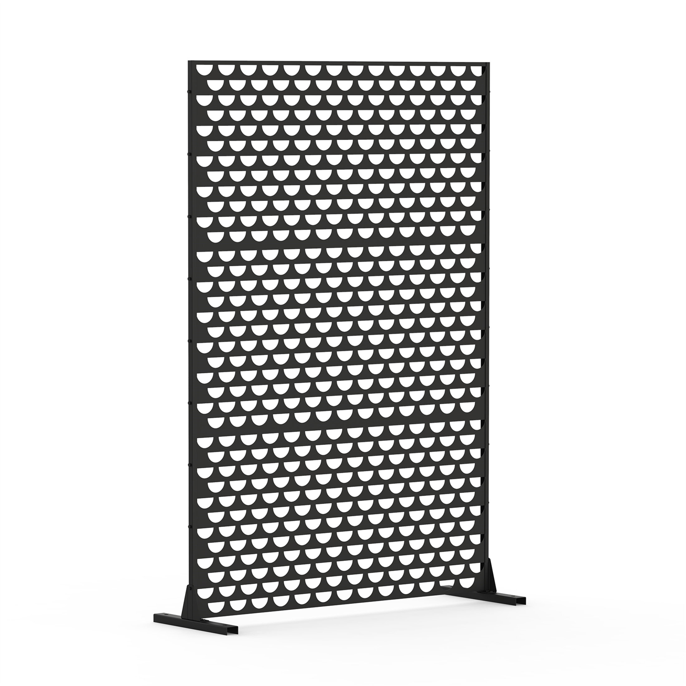 George Oliver Elegant Semi-Circular Metal Privacy Screen for Indoor ...