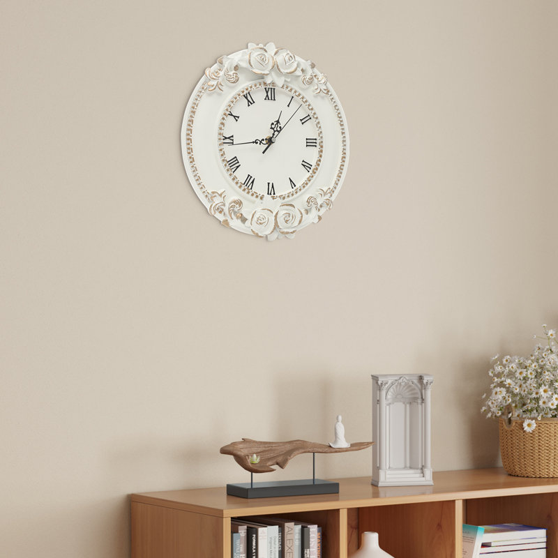 Fleur De Lis Living Round Home Decoration Clock | Wayfair