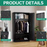 Latitude Run® 36 Inch Wide Metal Wardrobe Cabinets Storage Cabinets ...