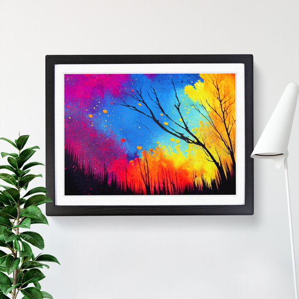 Marlow Home Co. XH1022-6746X Paint Splatter Trees Abstract - Single ...