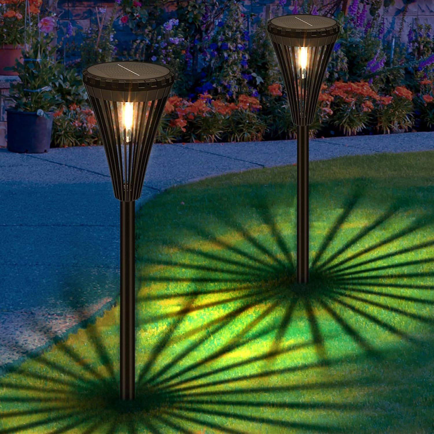 Ebern Designs Prosise Solar Lamp Post Light 2 Pack | Wayfair
