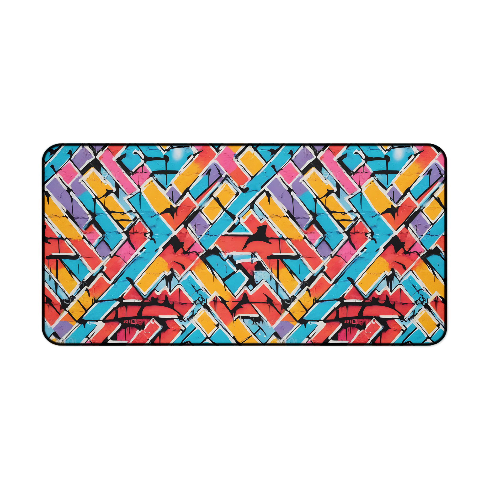 East Urban Home Colorful Graffiti Art Mouse Mat, Abstract Geometric ...