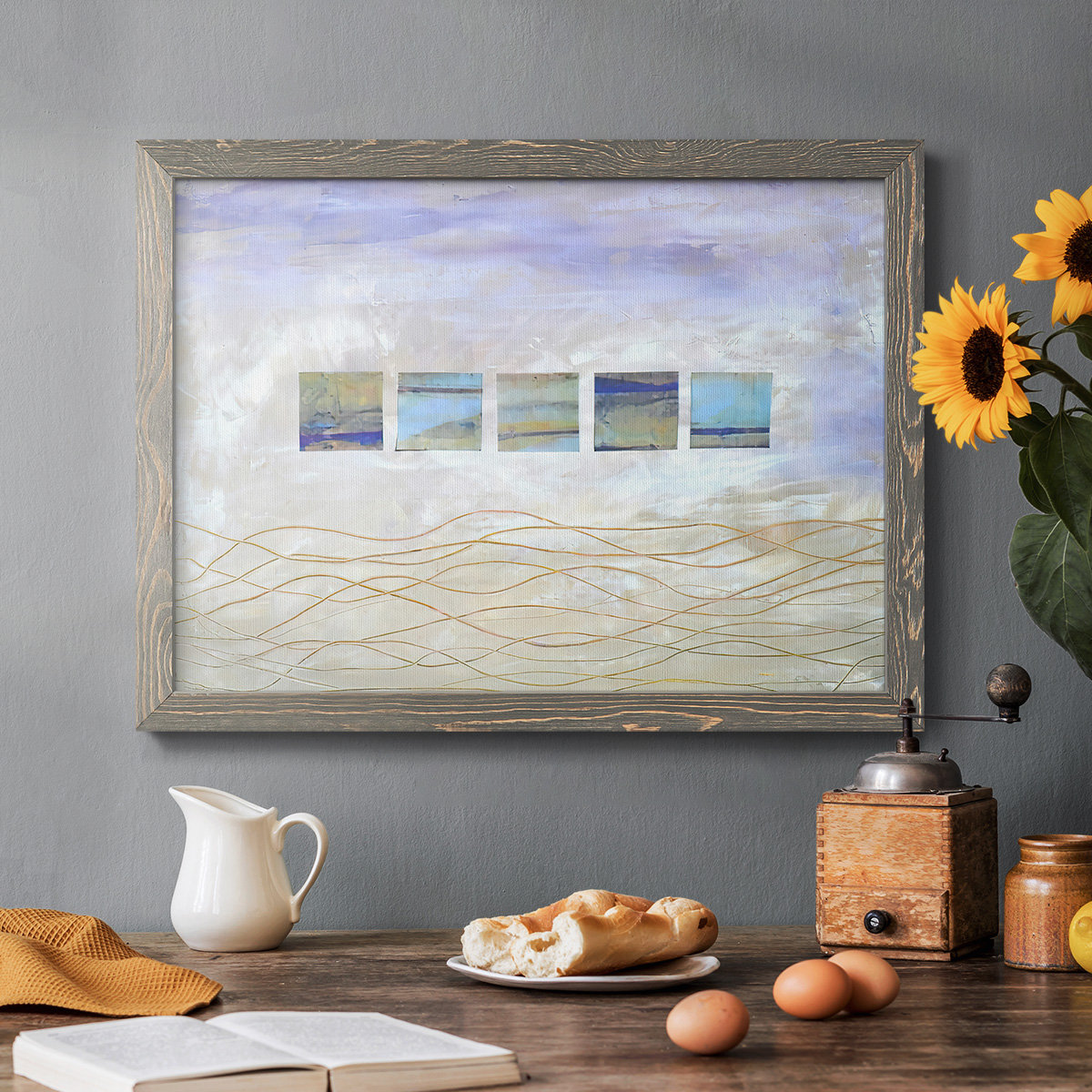 Wrought Studio™ String Windows II- Rustic Framed Gallery Wrapped Canvas ...