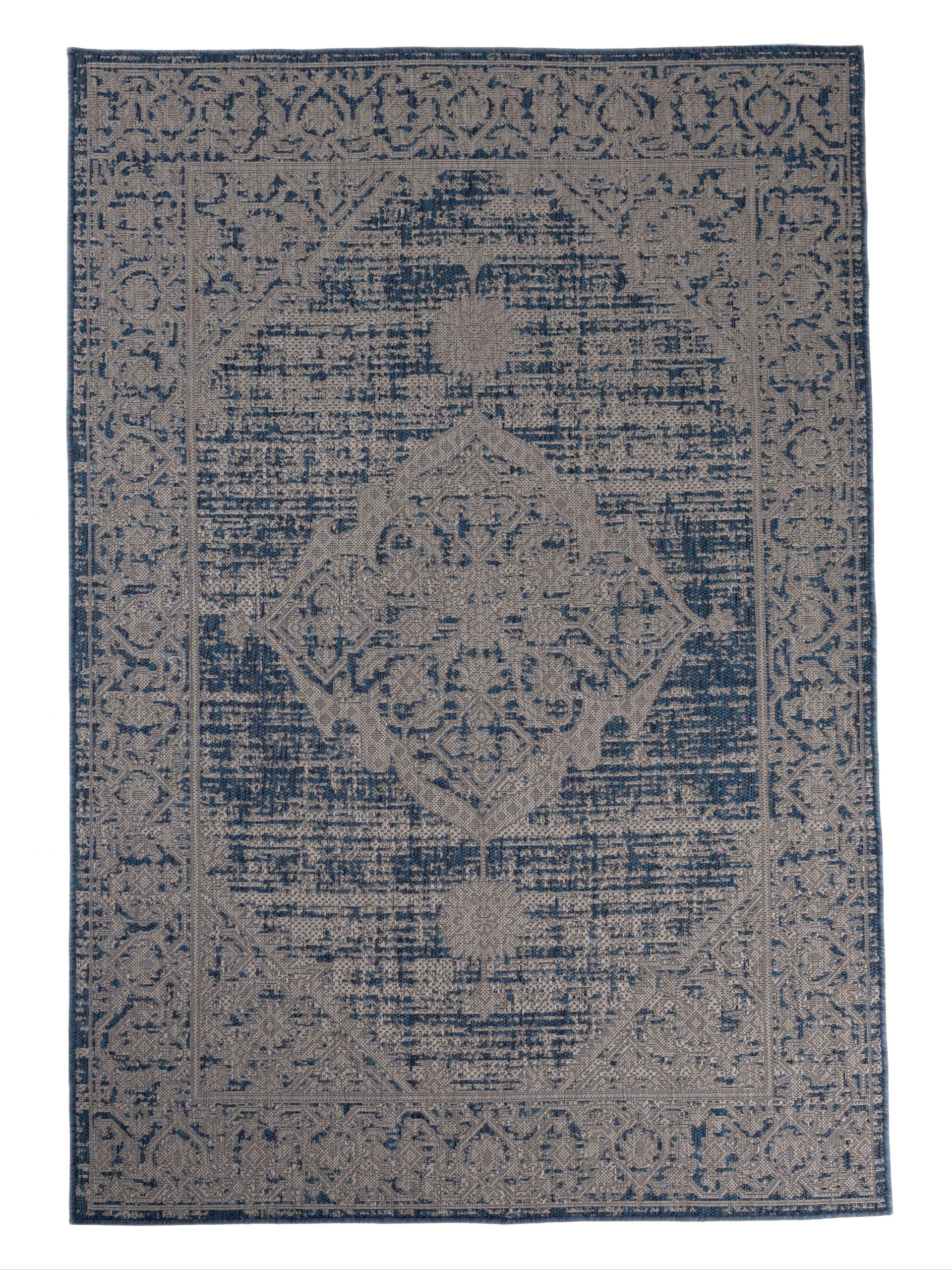 Bungalow Rose Furnish My Place Outdoor Persian Accent Rug Midnight Blue ...