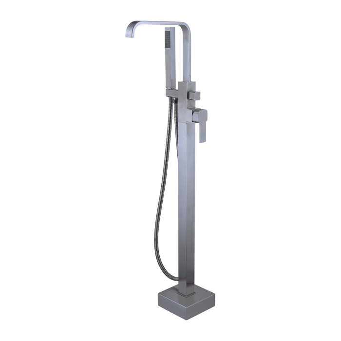 Averen Inc Kebo Floor Mounted Tub Spout with Diverter and Handshower ...