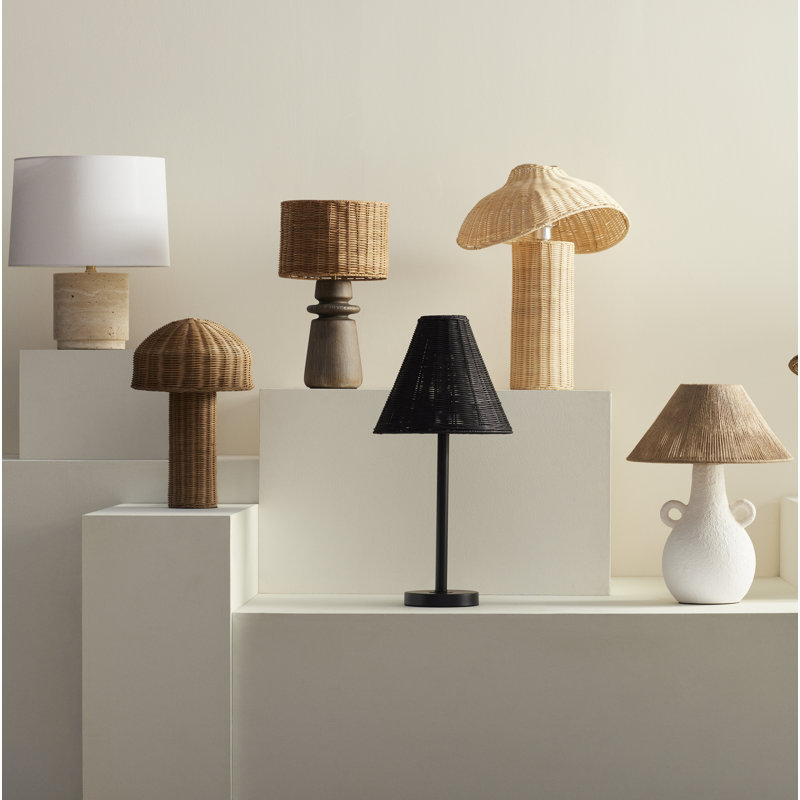 Joss & Main Pearson Wicker/Rattan Table Lamp "& Reviews" | Wayfair