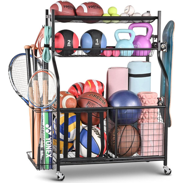 Rebrilliant Quantavious Steel Multi-Use Sports Rack | Wayfair