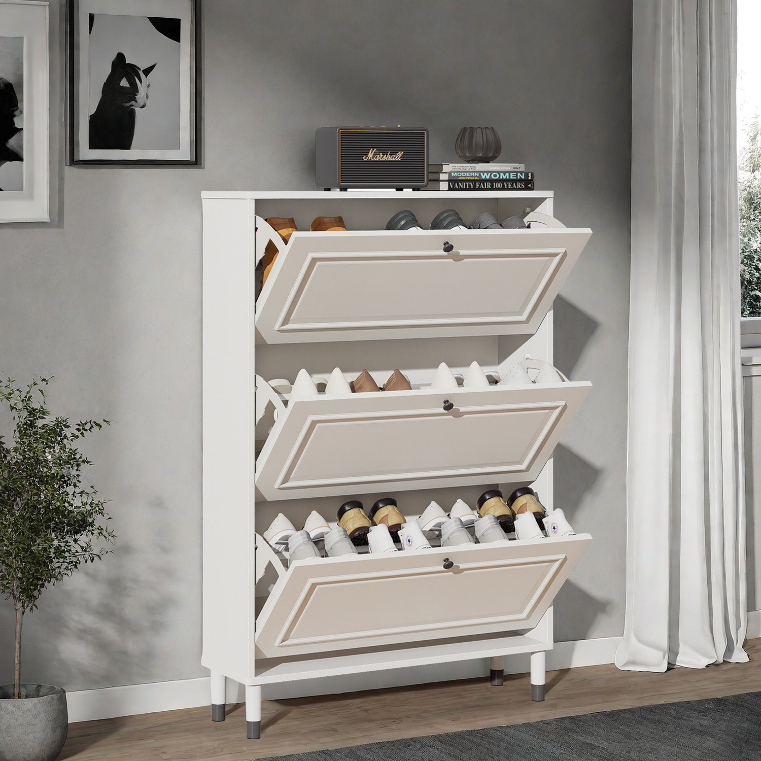 Lark Manor™ Shoes Storage Cabinet For Entryway | Wayfair