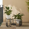 Arlmont & Co. Set Of 2 Black Metal Wire Rectangular Nesting Planter ...