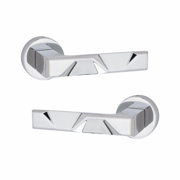 Ivy Bronx 6 Pairs Modern Nova Design Premium Door Handles on Round Rose ...