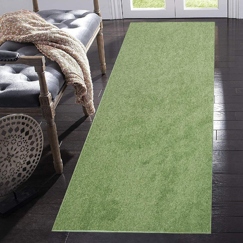 solid lime green rug