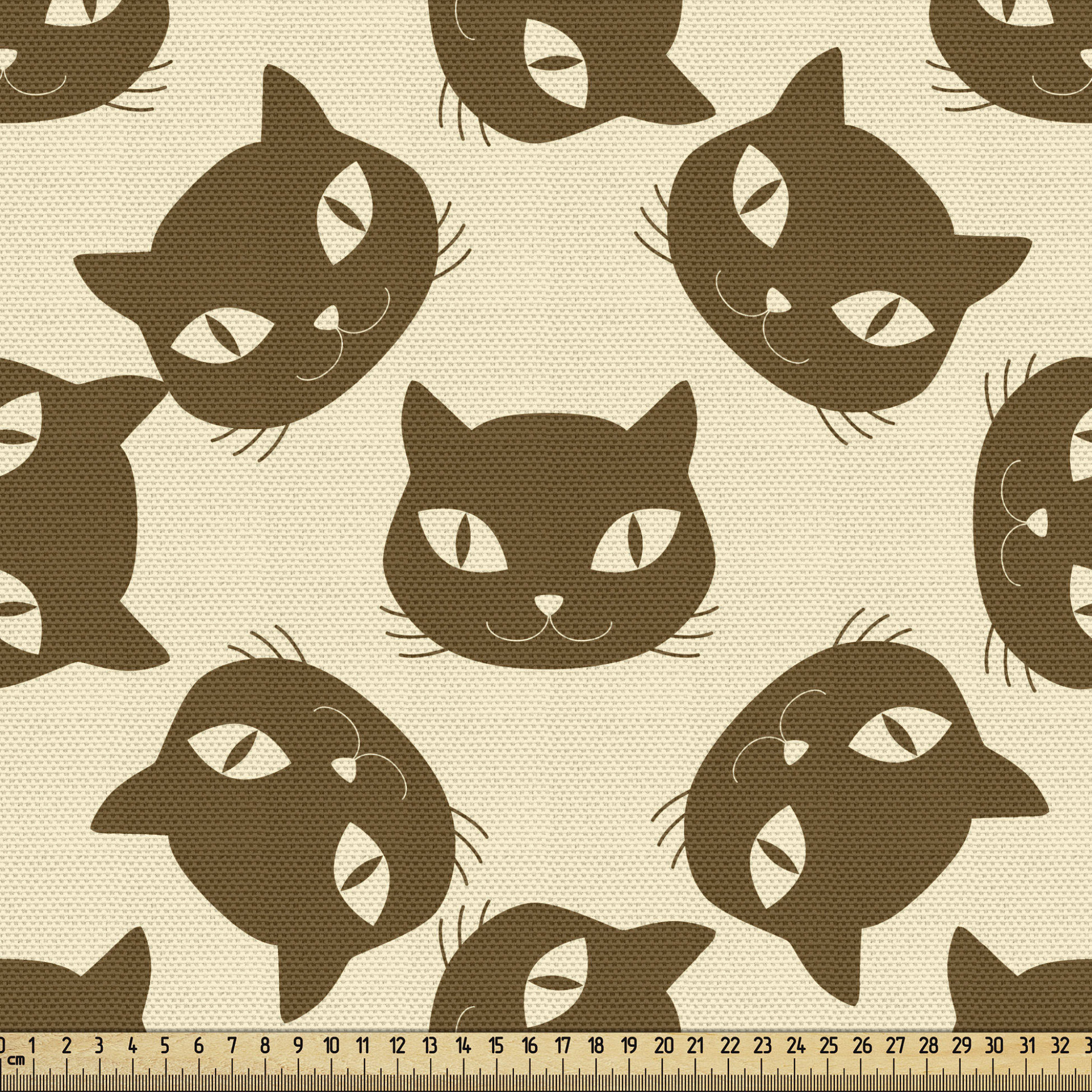 East Urban Home Kitten Fabric By The Yard, Repetitive Cat Portraits ...