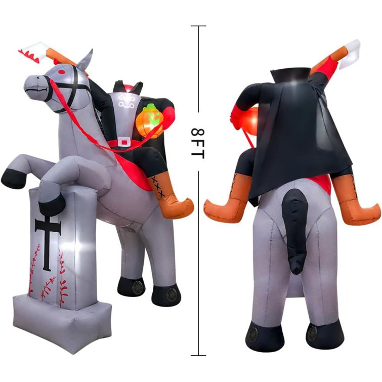 The Holiday Aisle® 8FT Halloween Inflatable Decoration Headless ...